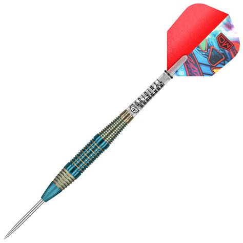 Dart World Flash Back Steel Tip Darts 21gm Blue
