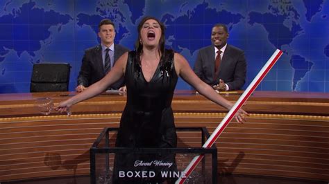 SNL Cecily Strong S Jeanine Pirro Goes Out Her Way Drenching Colin Jost In Wine Video