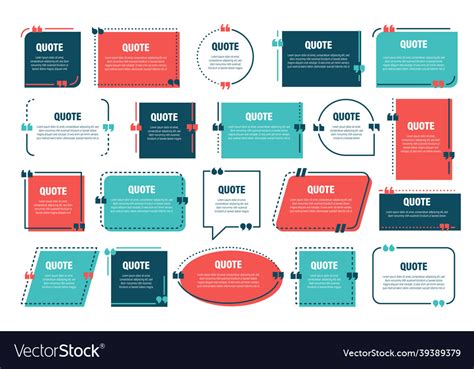 Set Of Various Colorful Isolated Quote Frames Vector Image