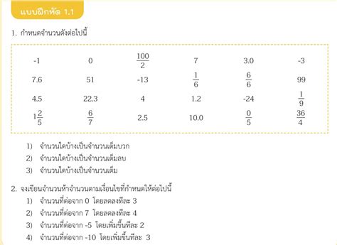 เฉลย หนังสือเรียนคณิตศาสตร์ ม 1 เล่ม 1 หน้า 16