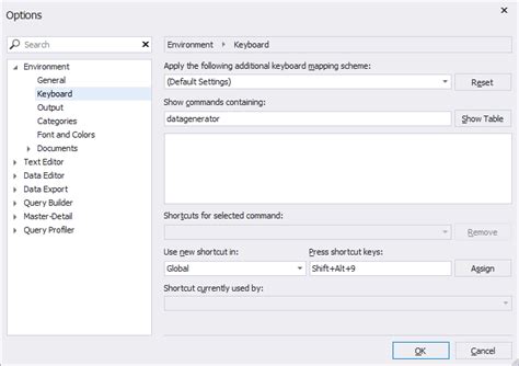 Assign Keyboard Shortcuts