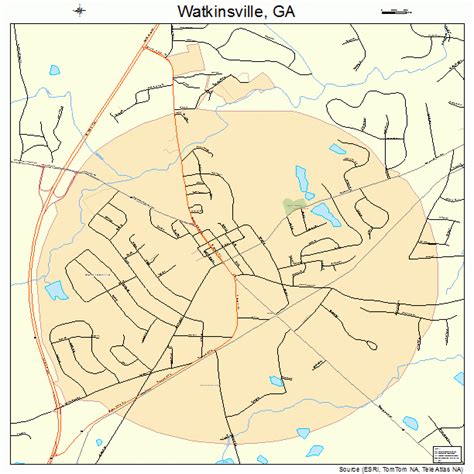 Watkinsville Georgia Street Map 1380788