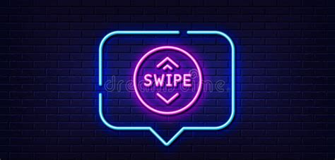 Swipe Up Button Line Icon Scrolling Arrow Sign Landing Page Scroll