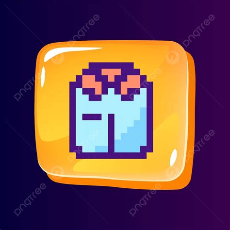 Pixelated Color Icon On Glossy Ui Button For Formal Attire Vector App