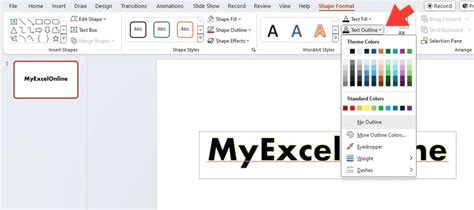 How To Outline Text In Powerpoint Step By Step Guide Myexcelonline