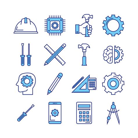 Paquete De Iconos De Conjunto De Ingeniería 2547037 Vector En Vecteezy
