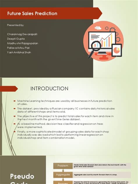 Predict Future Sales Group1 Presentation Pdf Regression Analysis