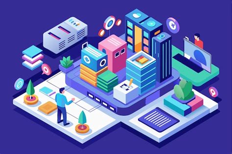 A Colorful Isometric Setup Showcases Static Website Customization With Various Coding Elements