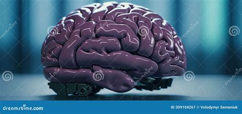 Detailed View Of A Human Brain Placed On A Table Showcasing Its Intricate Folds And Structures