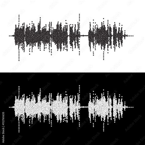 Halftone Dot Square Vector Elements Vector Sound Waves Music Round Waveform Background You Can