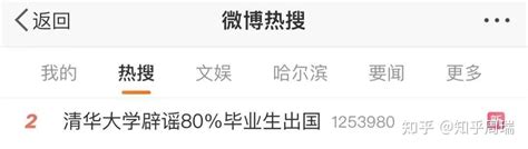 清华大学辟谣：出国率已降至8！猜猜哪所985出国率最高？ 知乎