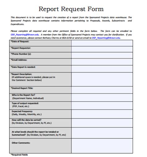Report Request Template Classles Democracy