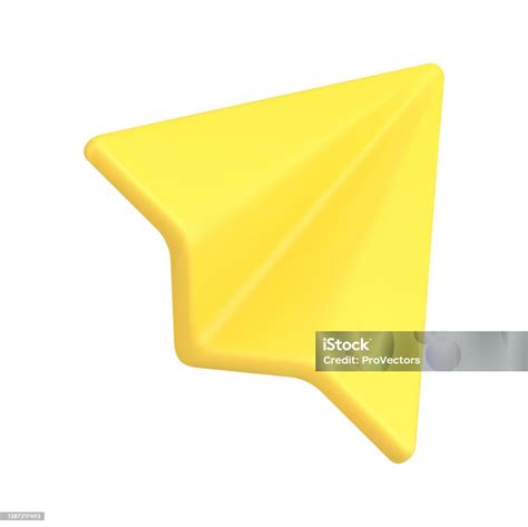 노란색 종이 평면 3d 등색 아이콘 벡터 일러스트레이션 배지에 대한 스톡 벡터 아트 및 기타 이미지 배지 비행기 항공기 날개 Istock