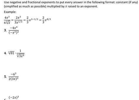 [answered] Use Negative And Fractional Exponents To Put Every Answer In Kunduz