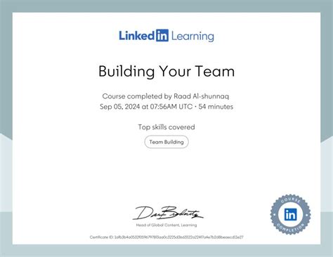 Raad Al Shunnaq On Linkedin Certificate Of Completion