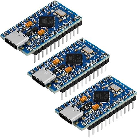 3 Pack Pro Micro Board Module At Mega 32u4 5v 16mhz Usb Programming Development