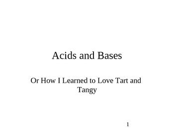 Chemistry Acids Bases PowerPoint By Galen West TPT