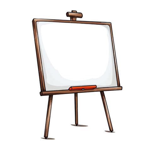Premium Photo Whiteboard Clip Art Cartoon Illustration Isolated White Background