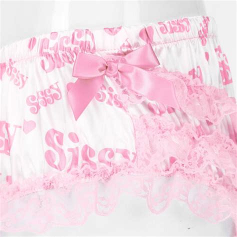 Mens Sissy Panties Satin Ruffled Lace Bikini Briefs Shiny Lingerie Underwear Ebay