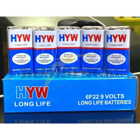 Baterai 9v HW HI Watt HYW Battery 9 Volt Batu Batere Batre Kotak MURAH Lazada Indonesia