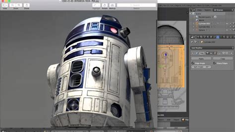 R2 D2 Blender Tutorial Panel Lines Part 2 Youtube