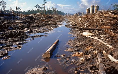 Premium Ai Image Capturing Environmental Impact A Stark Photographic Statement