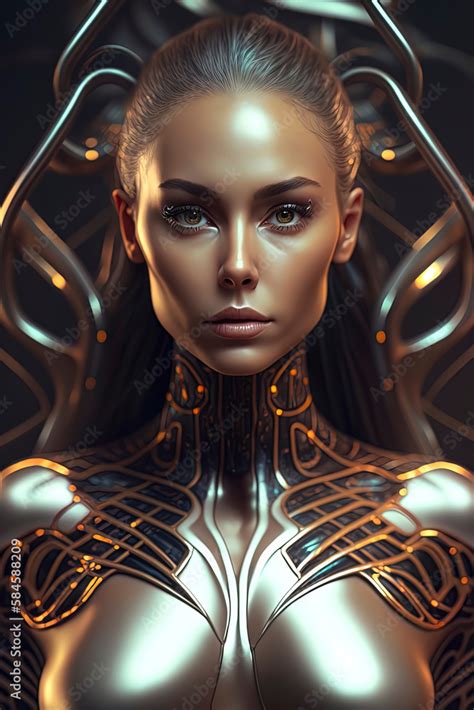 Beautiful Young Woman Flaunts Hourglass Figure In Skintight Futuristic