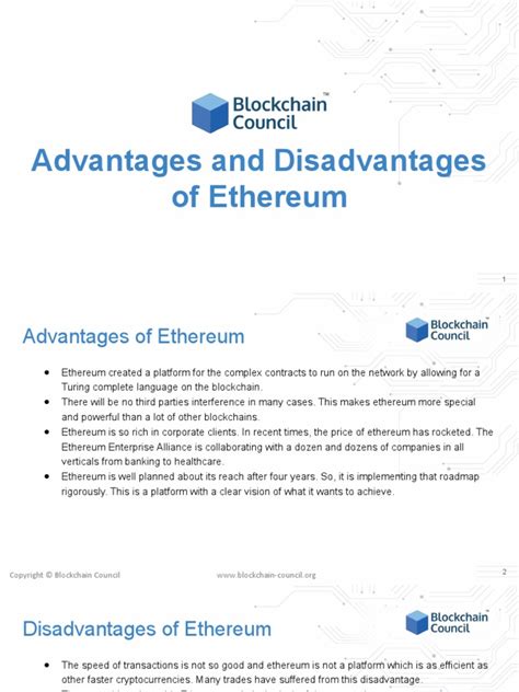 05 Advantages And Disadvantages Of Ethereum Pdf