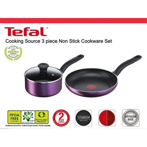 Tefal Cooking Source 3pcs Cookware Set Shopee Malaysia