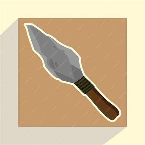 Premium Vector Prehistoric Stone Knife Illustration