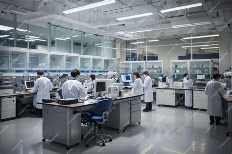 Premium Ai Image Bioinformatics Laboratory Futuristic Science Lab Background Wallpaper