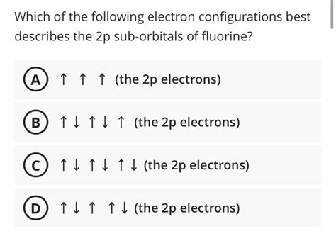 Fluorine Electron Configuration