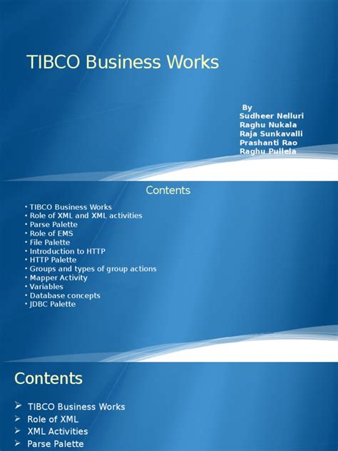 Tibco Business Works By Sudheer Nelluri Raghu Nukala Raja Sunkavalli