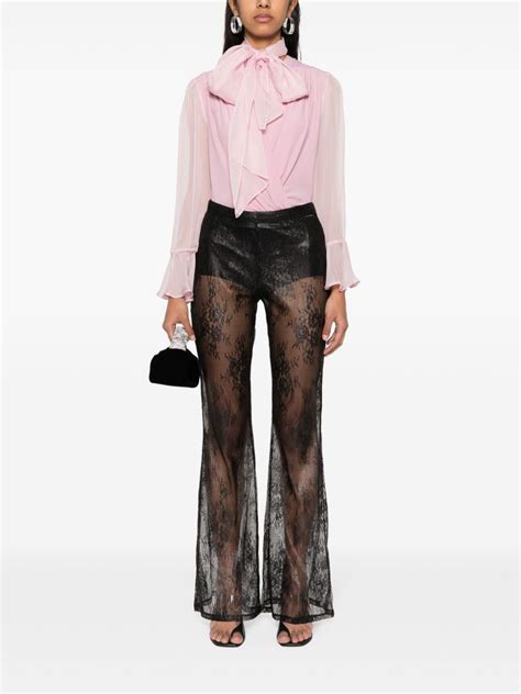 PINKO draped-detail Bodysuit - Farfetch