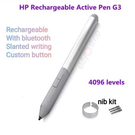 Promo 4096 Original Stylus Pen HP Rechargeable Active Pen G3 Gen3 6SG43UT Multicolor Diskon