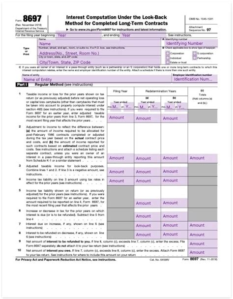Use Form 8697 To Navigate Interest For Long Term Contracts