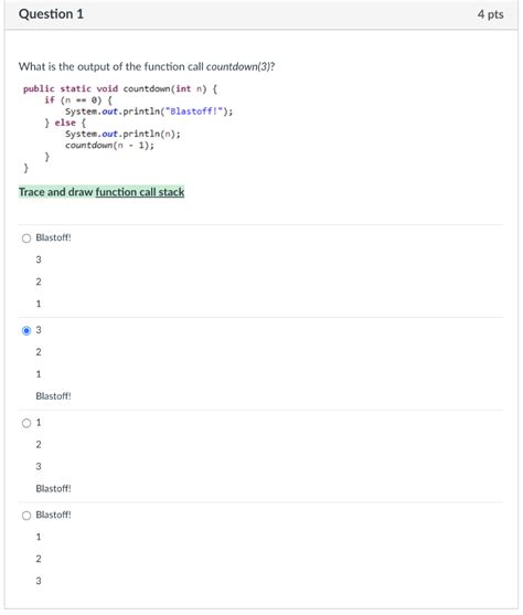 Solved 2 Upload The Image Only Of Your Function Call Stack