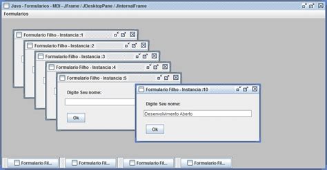 Visual Jdesktoppane Jinternalframe Multiple Document Interface