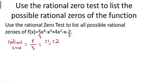 Rational And Real Zeros Example 2 Video Algebra Ck 12 Foundation