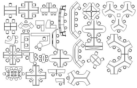 Workstation Dwg Cad File Download For Office Planning