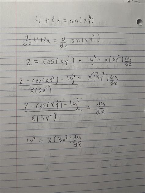 Implicit Differentiation I Don T Know What Im Doing Wrong R Calculus