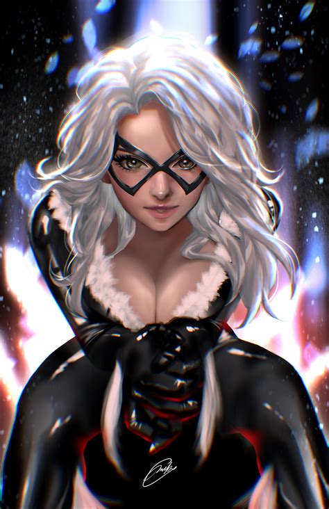 Black Cat Marvel Art