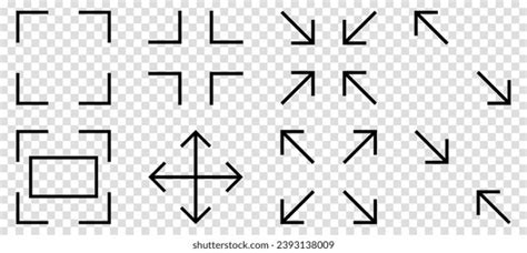 Full Screen Exit Full Screen Icons Stock Vector Royalty Free Shutterstock