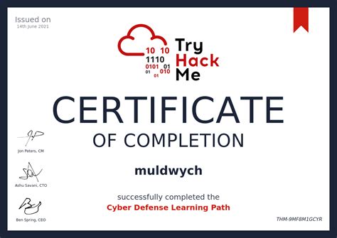 just completed ‘cyber defence pathway at tryhackme the security noob