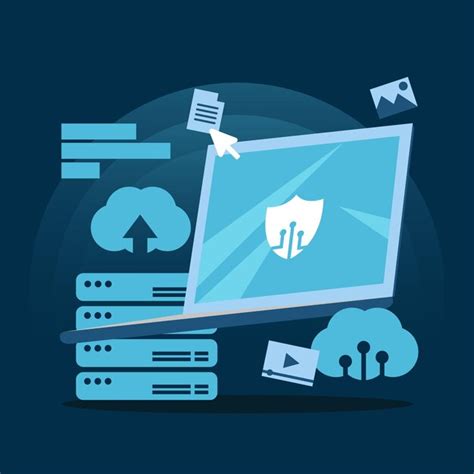 Premium Vector Vector Hand Illustration Cyber Security Cloud Network