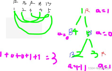 Leetcode高频题：一棵树的第i个节点的权重ai定义为：从根节到该节点的路径上，红色节点和蓝色节点的数量之差，求所有节点的权值之和第一行输入一个整数n代表节点的数量第二行输入n个整数