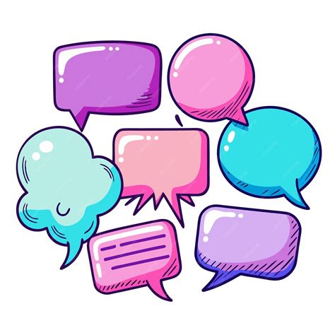 Colorful Speech Bubbles Cartoon Dialogue Box Chat Symbols Premium Ai Generated Vector