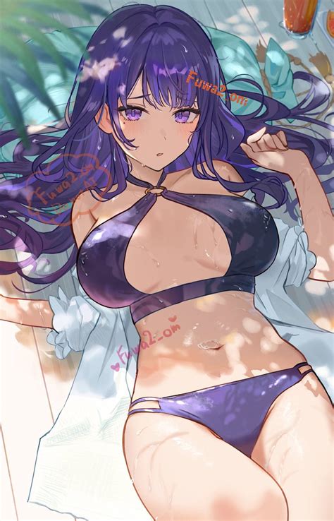 Raiden Shogun Genshin Impact Drawn By Omelet Tomato Danbooru