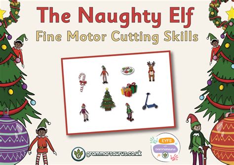 Eyfs Christmas The Naughty Elf Fine Motor Cutting Skills