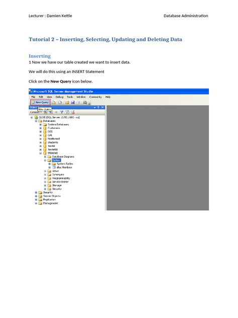 Tutorial 2 Pdf Databases Table Database